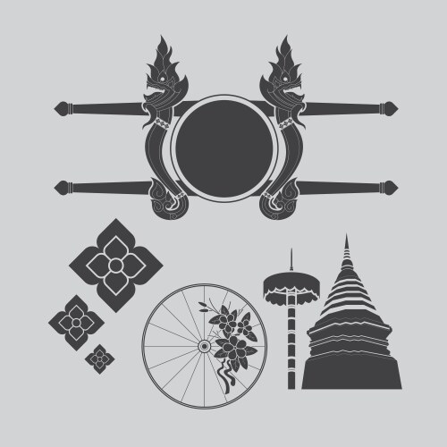Thai art pattern Royalty Free Vector Image - VectorStock