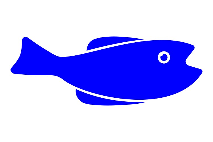 Fish or seafood simple icon symbol Royalty Free Vector Image