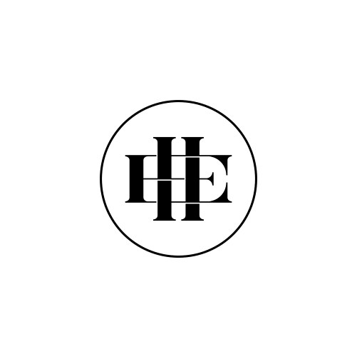 He initial eh letter logo type mark icon Vector Image