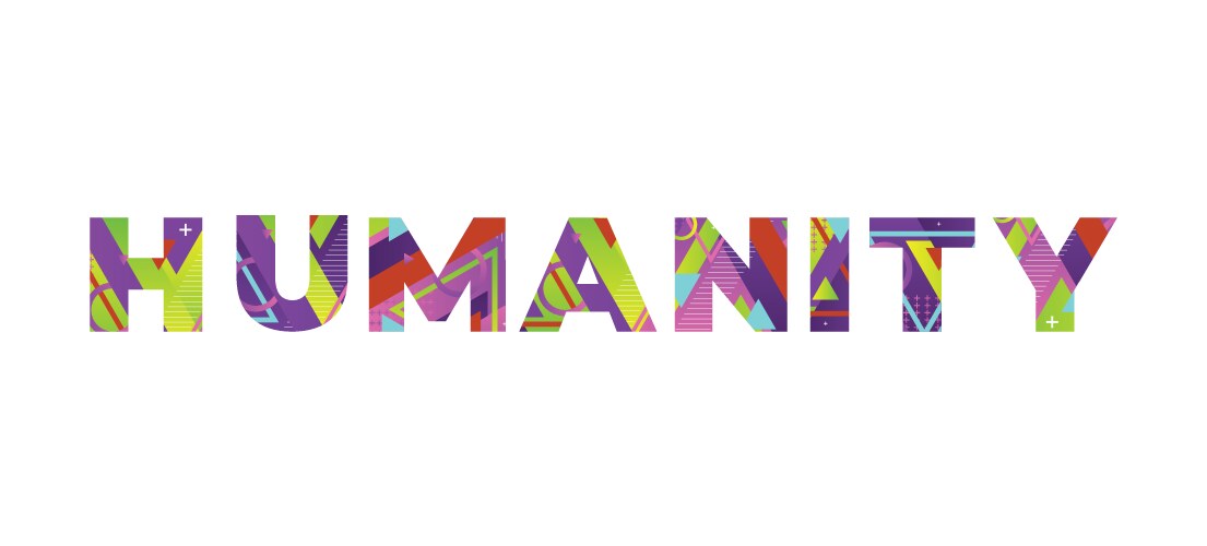 Humanity concept word art Royalty Free Vector Image