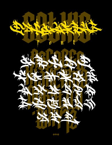 Letter a in gothic style alphabet symbol Vector Image