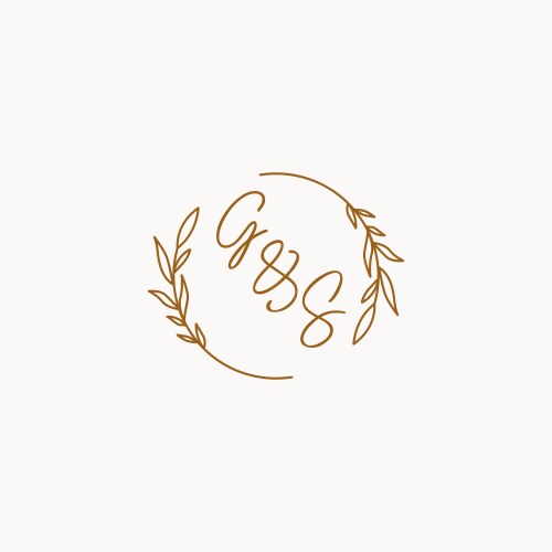 Gs initial wedding monogram logo Royalty Free Vector Image