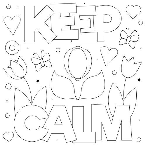 Keep moving forward coloring page Royalty Free Vector Image