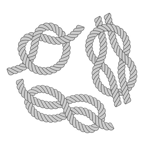 Doodle noose rope knot Royalty Free Vector Image