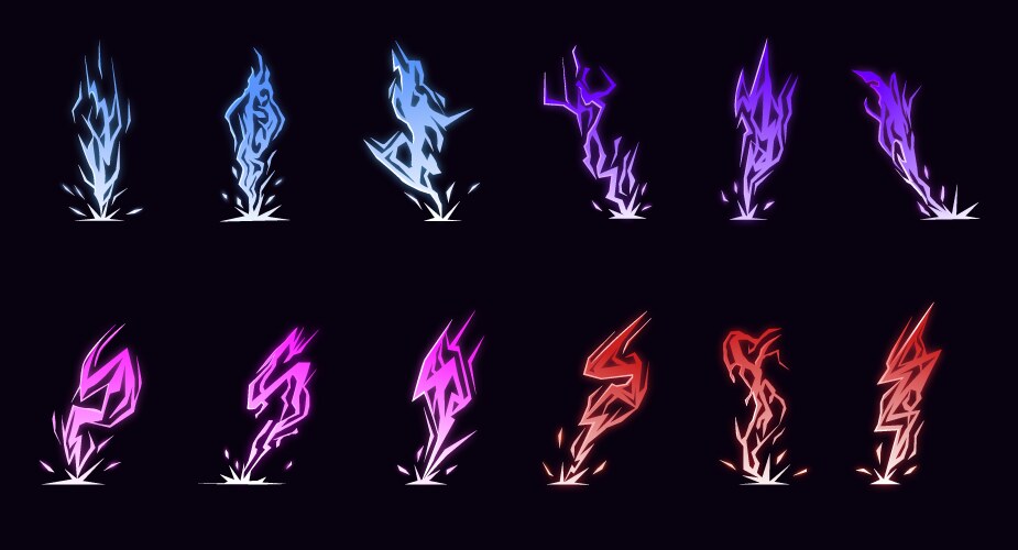 Sprite Lightning Lighting Vector Images (over 120)
