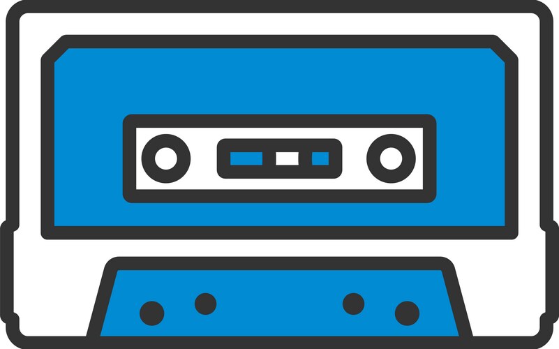 Vintage music cassettes Royalty Free Vector Image