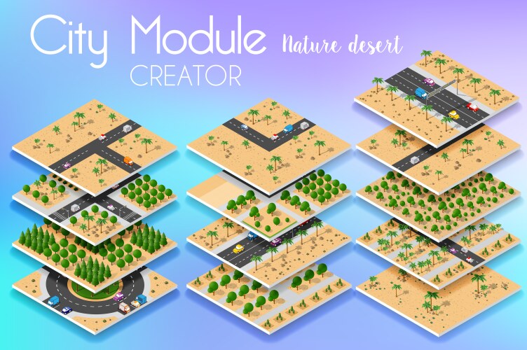 City module creator Royalty Free Vector Image - VectorStock