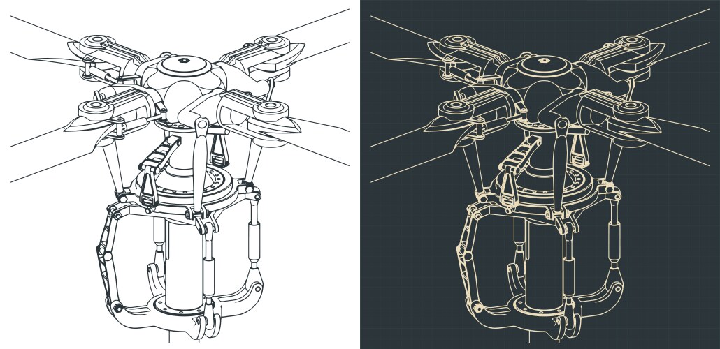 Helicopter Blueprint Vector Images (over 260)