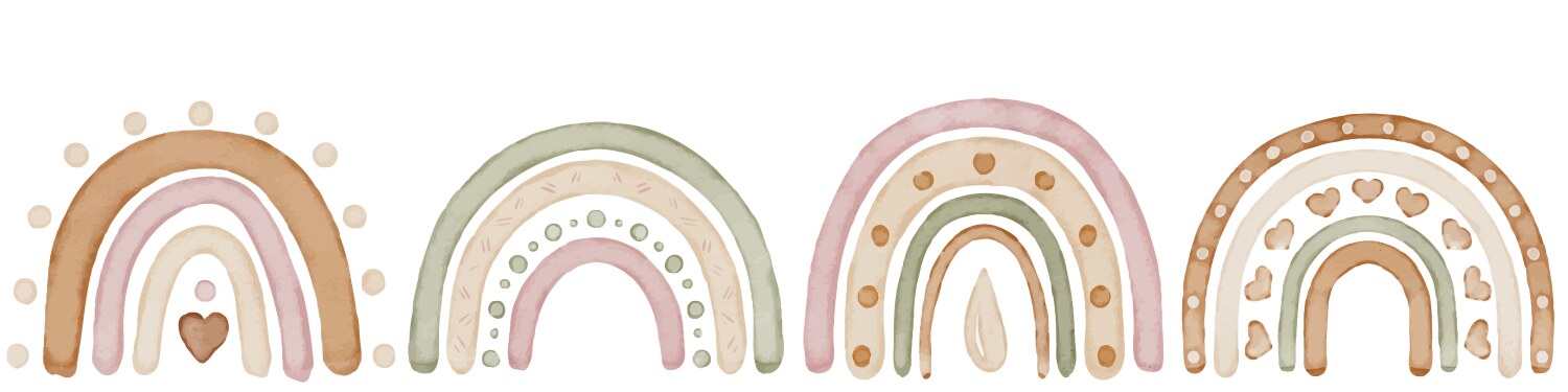 Boho Rainbow Border Vector Images (over 310)