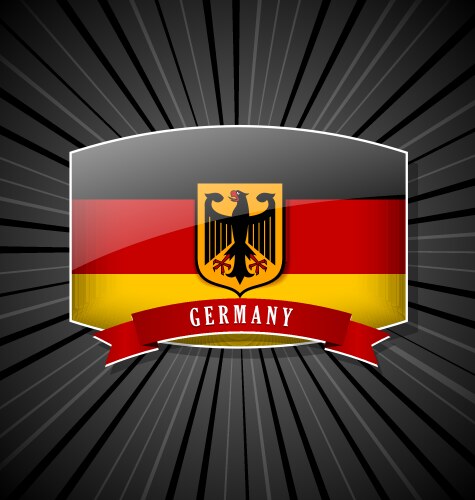 Retro german flag postage stamp Royalty Free Vector Image
