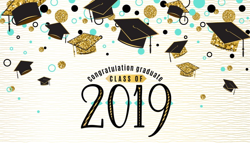 Graduation class ceremony 2020 greeting cards Vector Image