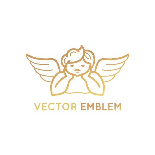 Angel praying logo Royalty Free Vector Image - VectorStock