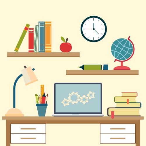 Happy school life Royalty Free Vector Image - VectorStock