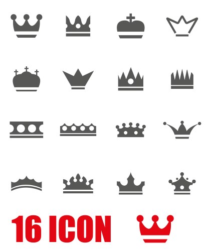 Retro crown silhouettes Royalty Free Vector Image