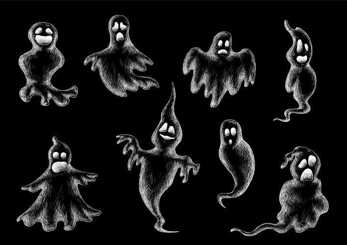 Black and White Ghost Vector Images (over 76,000)