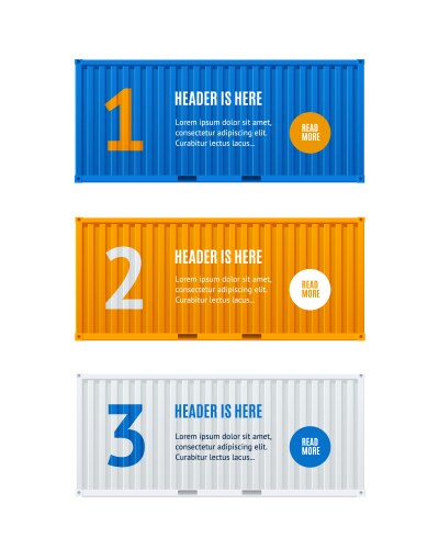 Railroad shipping container rail freight Vector Image