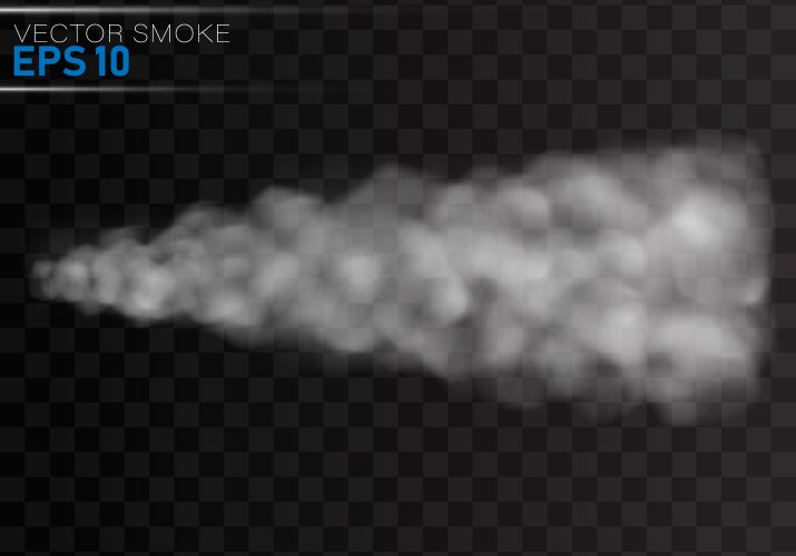 White jet smoke trail realistic air rocket fog Vector Image