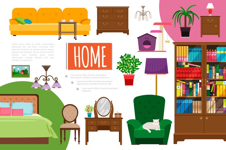 Interior design elements Royalty Free Vector Image