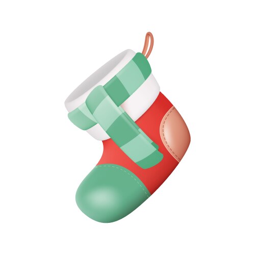 Christmas stocking cartoon icon 26 Royalty Free Vector Image