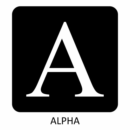 Greek letter- alpha and omega Royalty Free Vector Image