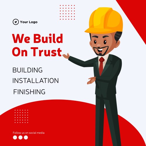 Banner design of engineer Royalty Free Vector Image