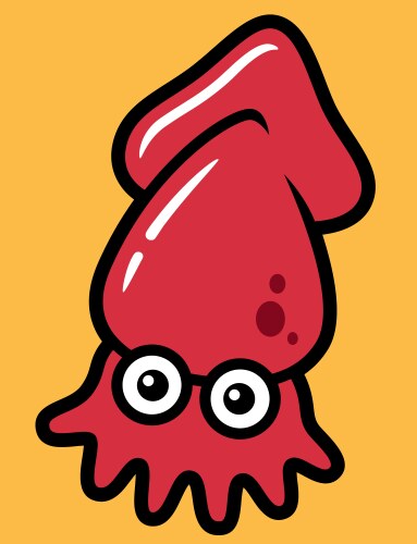 Cute Squid Cartoon Icon – Royalty-Free Vector | VectorStock
