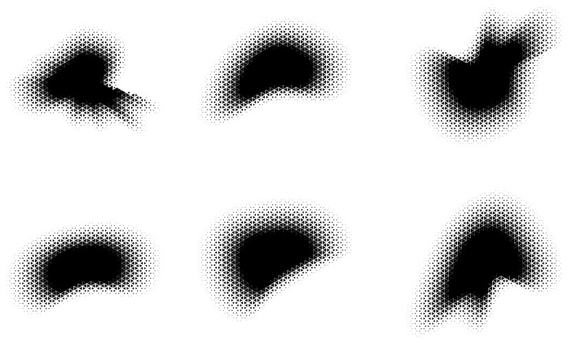 Halftone Triangle Pattern Reprographic Technique Vector Image