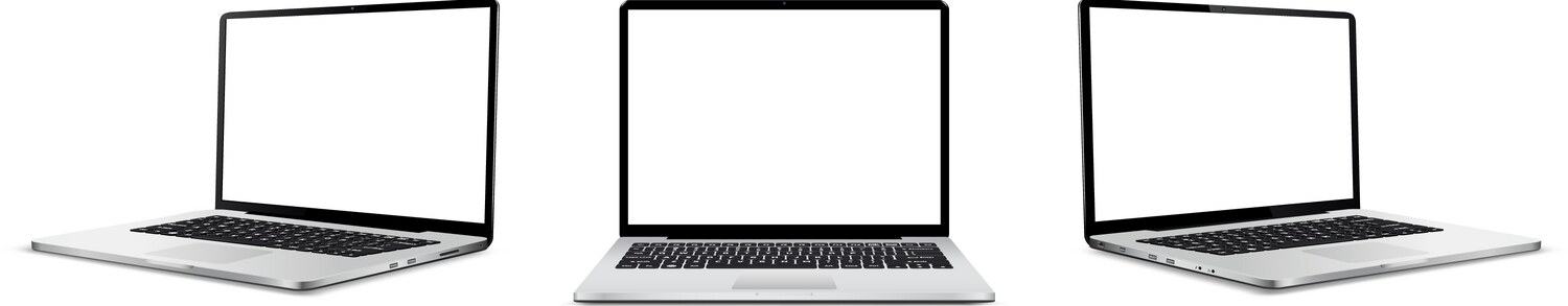 Laptop blank screen mockup realistic Royalty Free Vector