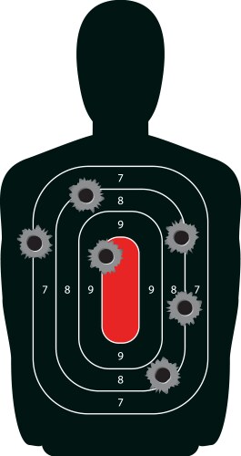 Human target body silhouette for shoot training Vector Image