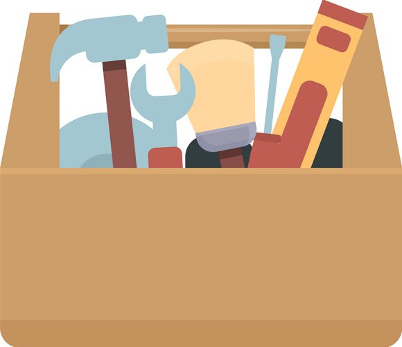 Toolbox icon cartoon tool box Royalty Free Vector Image