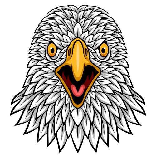 Cartoon eagle mascot Royalty Free Vector Image
