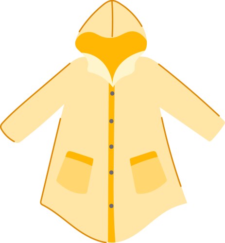 Rain jacket set cartoon Royalty Free Vector Image