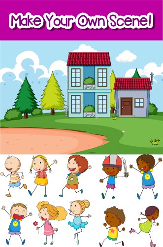 Make your own scene Royalty Free Vector Image - VectorStock