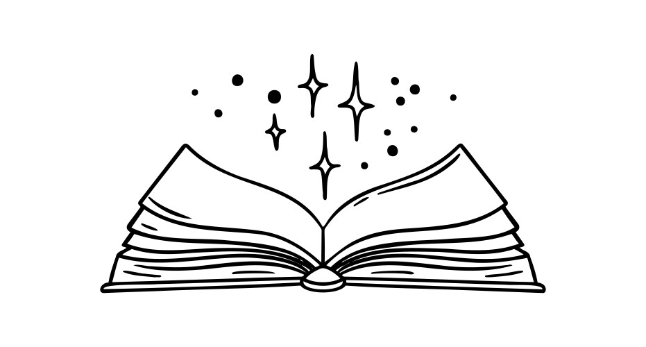 Reading Books Clipart Black And White