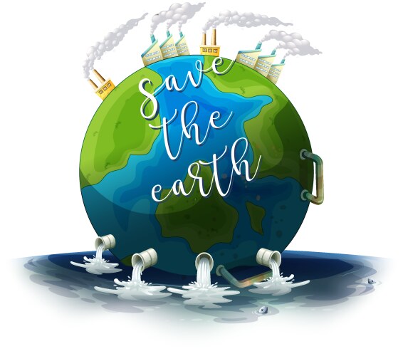Save planet earth poster Royalty Free Vector Image