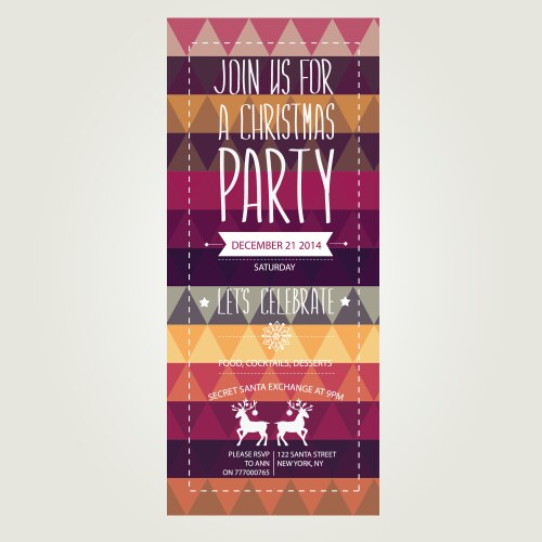Brochure template invitation for vip party Vector Image