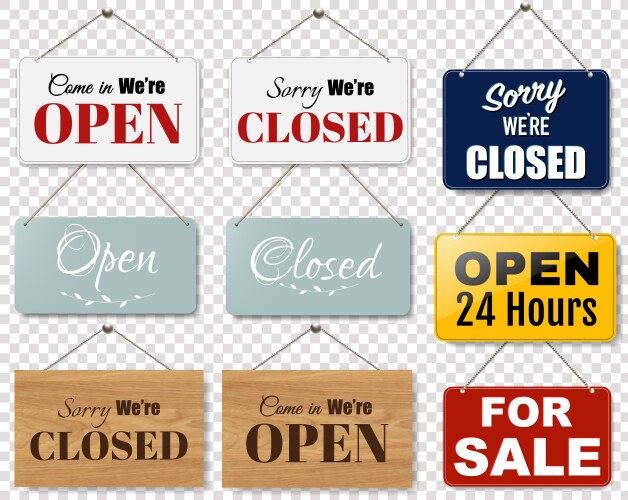 Wooden sign isolated transparent background Vector Image