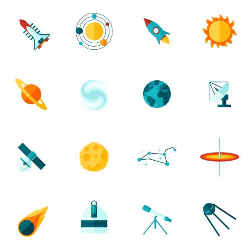 Realistic space composition Royalty Free Vector Image