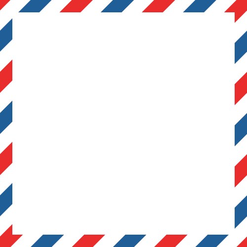 Envelope international air mail with red and blue Vector Image Envelope international air mail with red and blue Vector Image