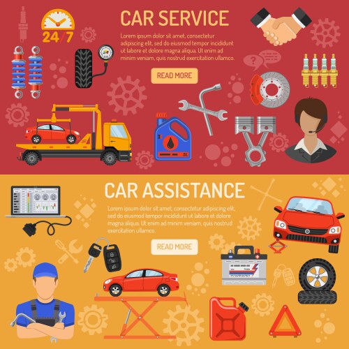 Car service timeline infographics Royalty Free Vector Image