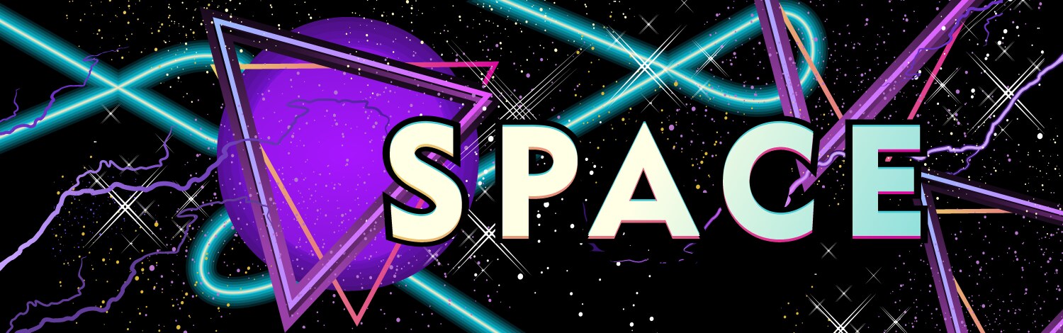 Retro wave outer space vaporwave Royalty Free Vector Image