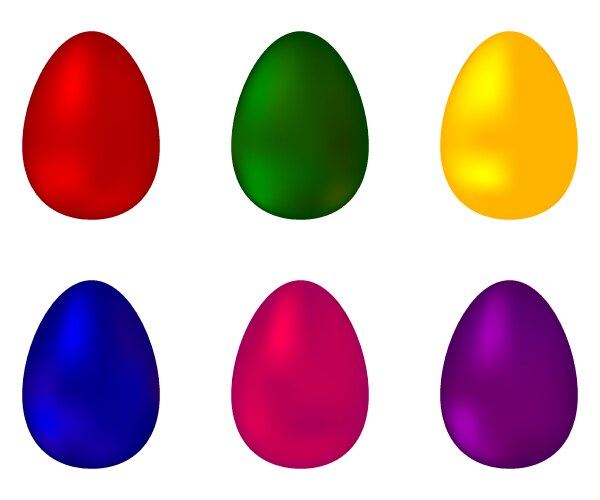 Set of easter eggs Royalty Free Vector Image - VectorStock
