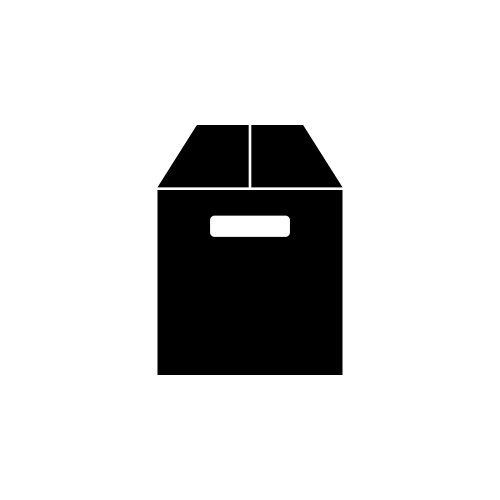 Package box flat icon Royalty Free Vector Image