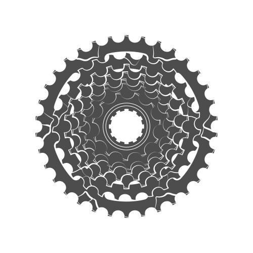 Bicycles vintage sprocket logo Royalty Free Vector Image