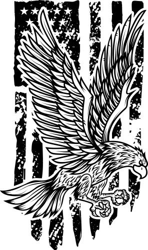 American eagle emblem Royalty Free Vector Image