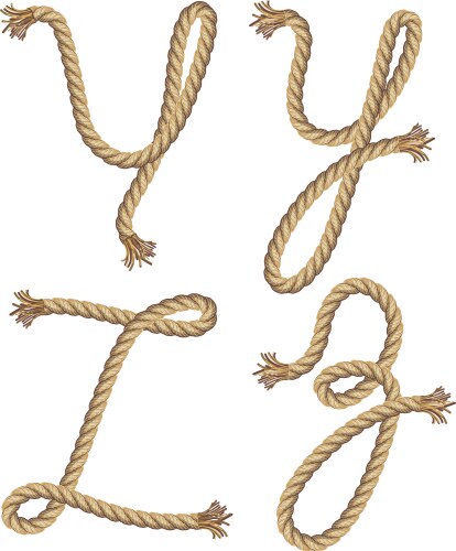 Alphabet Rope Letter Vector Images (over 930)