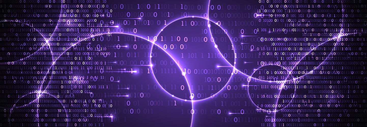 Streaming Binary Code Background Coding Or Hacker Vector Image