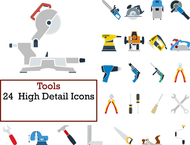 Tools icon set Royalty Free Vector Image - VectorStock