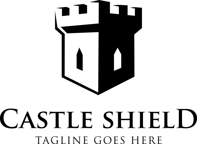 Castle logo design template Royalty Free Vector Image