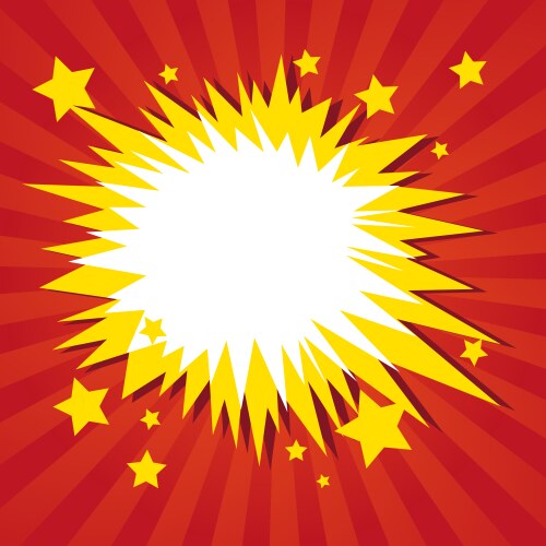 Boom comic book explosion Royalty Free Vector Image